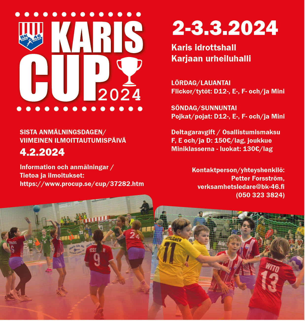 Karis Cup 2.-3.3.2024 D12-minijunnuille – Suomen Käsipalloliitto